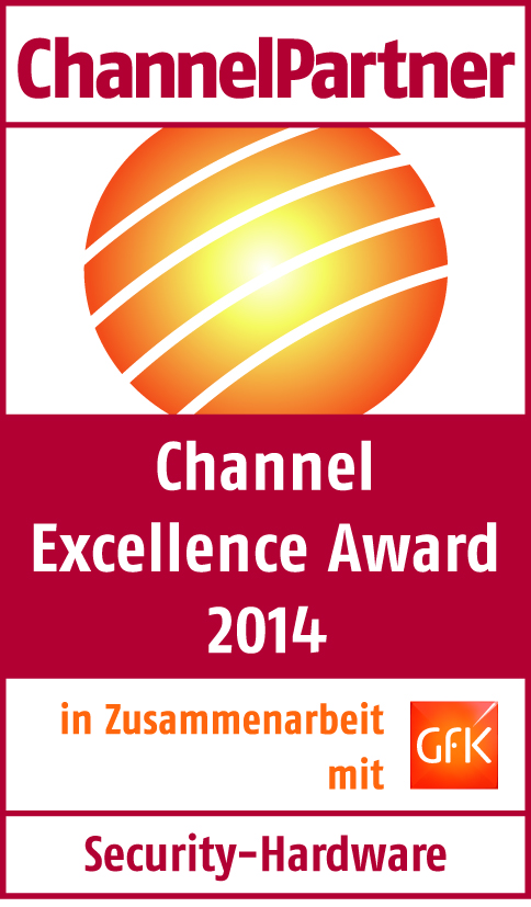 Bild: Channel Excellence Award 2014 Logo Security-Hardware